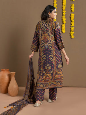 Deep Mulberry Pure Cotton Suit Set